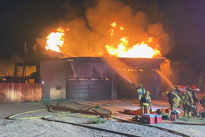 Four County Firefighters Injured Battling Phelan Structure Fire - Tri ...