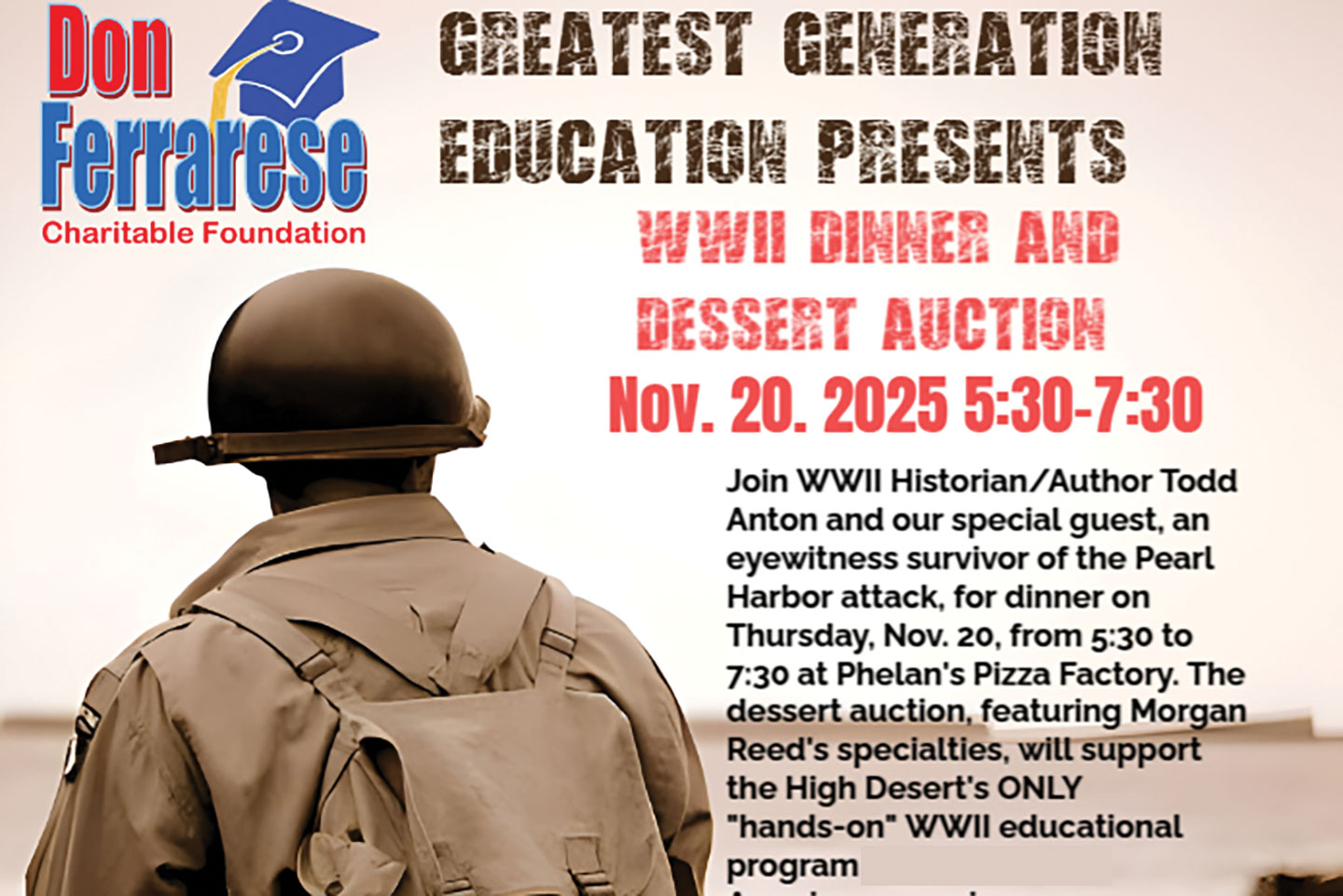 A NIGHT TO REMEMBER: WWII Education Program Dinner and Dessert Auction ...