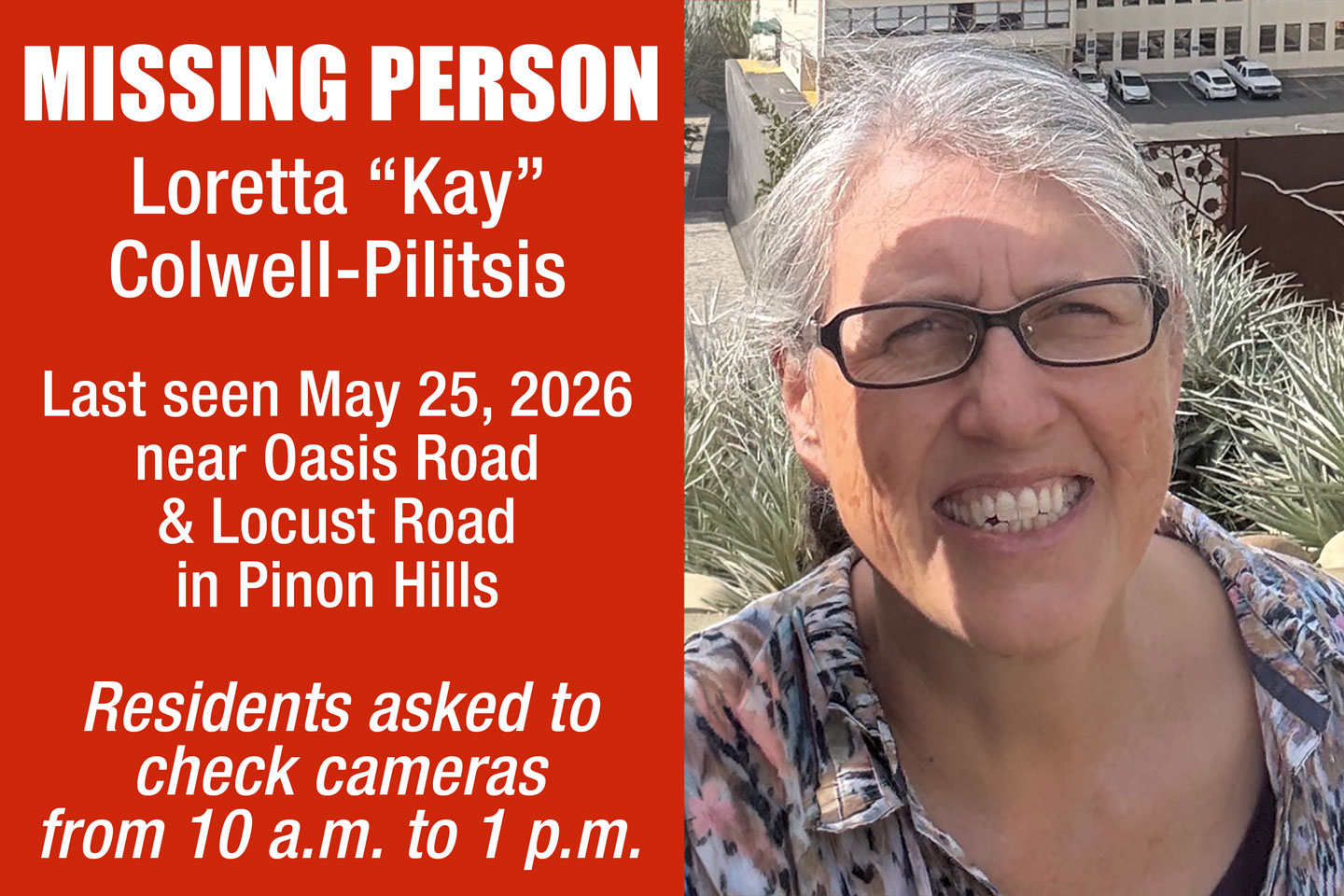 Pinon Hills Woman Missing After Leaving Home for Walk - Tri-Community ...